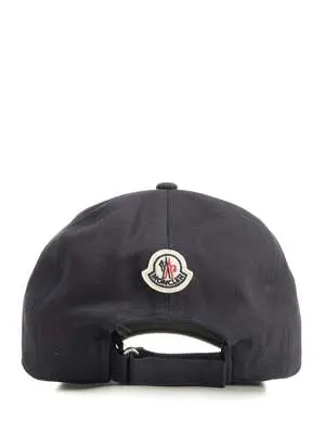 Moncler Baseball Cap With Embroidered Logo - Blue