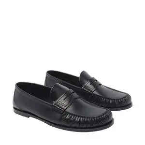 Saint Laurent Leather Loafers - Black