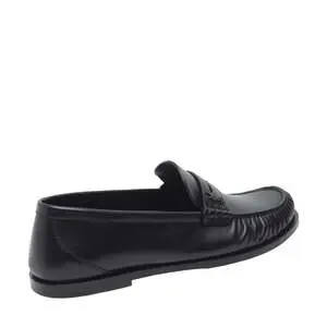 Saint Laurent Leather Loafers - Black