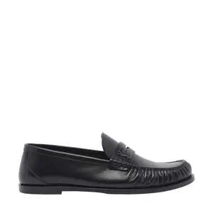 Saint Laurent Leather Loafers - Black