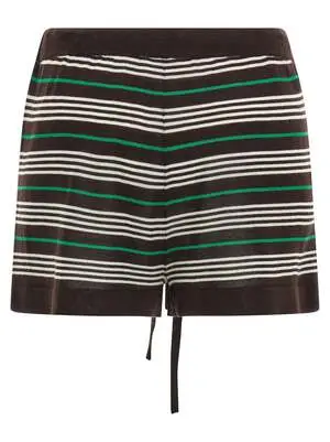 P.a.r.o.s.h Striped Wool, Silk, And Cashmere Blend Shorts