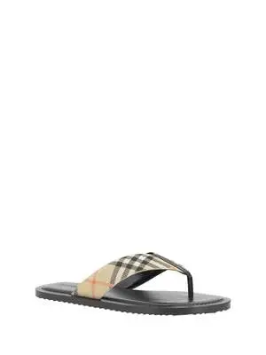 Burberry Pavilion Check Thong Sandals - Multicolor