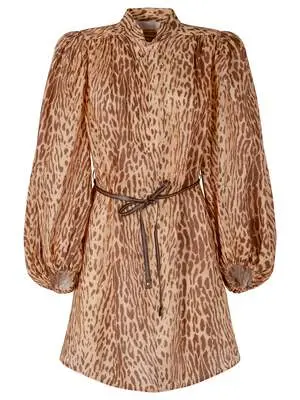 Zimmermann Cascadian Tunic Dress - Brown