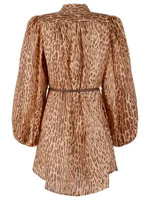 Zimmermann Cascadian Tunic Dress - Brown