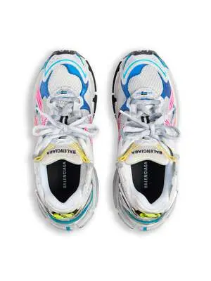 Balenciaga Mesh And Nylon Worn-out Effect Runner Sneakers - Multicolor