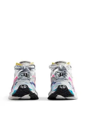 Balenciaga Mesh And Nylon Worn-out Effect Runner Sneakers - Multicolor
