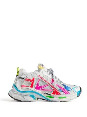 Balenciaga Mesh And Nylon Worn-out Effect Runner Sneakers - Multicolor