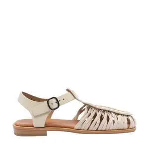 Hereu Alaro Woven Leather Sandals - White