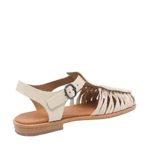Hereu Alaro Woven Leather Sandals - White
