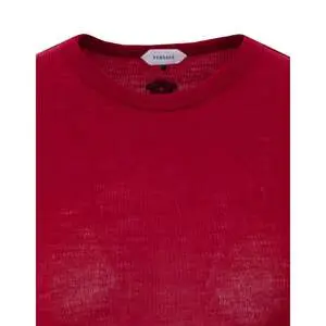 Versace Embroidered Medusa Ribbed Wool T-shirt