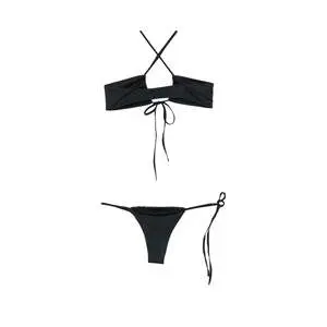 Attico Halterneck Crossover Straps Bikini