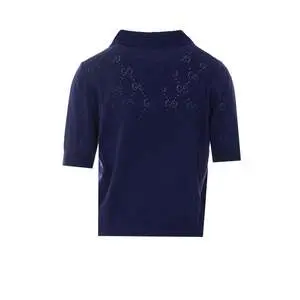 Gucci Pointelle Silk And Cotton Polo With All Over Logo