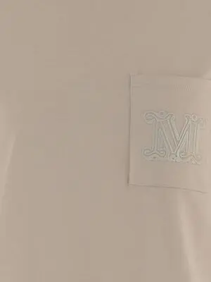 Max Mara Cotton T-shirt With Pocket Detail