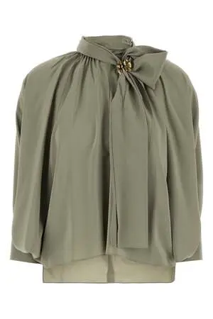 Max Mara Sage Silk Blouse - Green