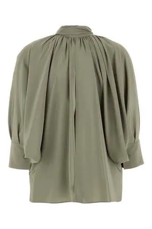 Max Mara Sage Silk Blouse - Green