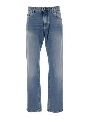 Dolce & Gabbana Five-pocket Denim Jeans With Logo Patch