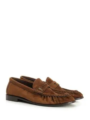 Saint Laurent Le Loafer Suede Moccasin - Brown