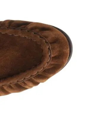 Saint Laurent Le Loafer Suede Moccasin - Brown