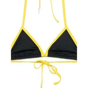 Attico Logo Print Triangle Bikini - Black