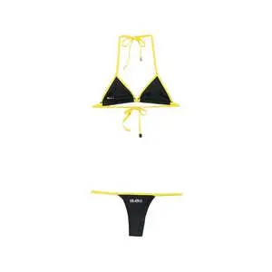 Attico Logo Print Triangle Bikini - Black