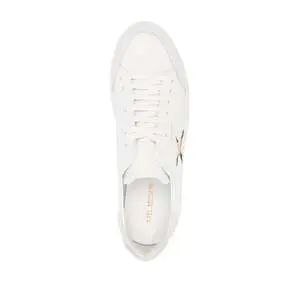 Axel Arigato Beige Calf Leather Embroidered Bee Bird Sneakers