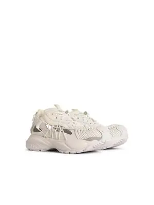 Versace Mercury Leather Blend Sneakers - White