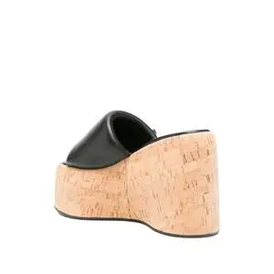 Attico Padded Open Toe Platform Mules