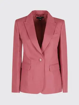 Max Mara Cotton Linen Blazer - Red