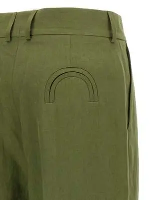 BLAZÉ MILANO Mid-day Sun Fox" Linen Trousers - Green
