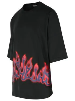 Palm Angels Flames' Cotton T-shirt