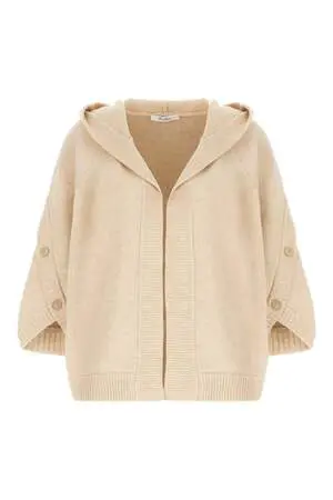 Max Mara Hooded Knitwear With Button Detail - Multicolor