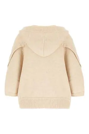 Max Mara Hooded Knitwear With Button Detail - Multicolor