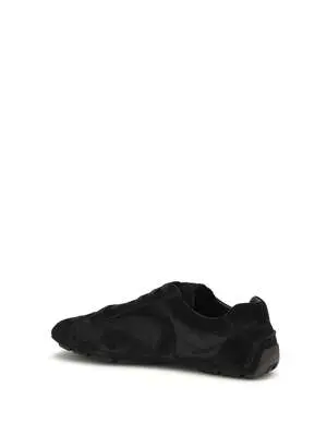 Prada Montecarlo Re-edition 2005 Suede And Re-nylon Sneakers - Black
