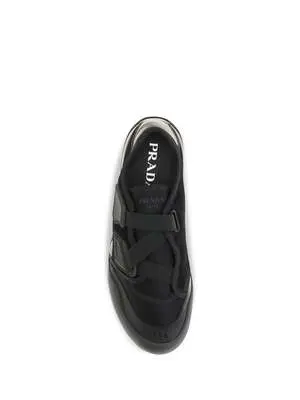 Prada Montecarlo Re-edition 2005 Suede And Re-nylon Sneakers - Black