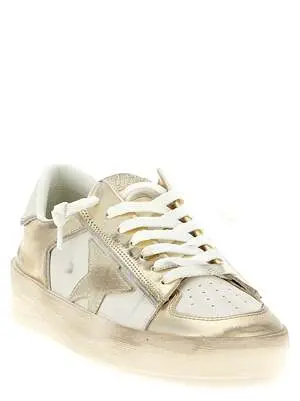 GOLDEN GOOSE Stardan Sneakers With Laminated Leather And Vintage Effect - Multicolor