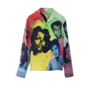 Versace The Party Print Silk Twill Slim Shirt - Multicolor