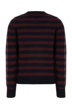 GANNI Striped Knitwear With Graphic Detail - Multicolor