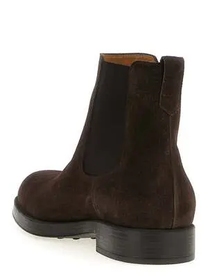 TOD'S Suede Chelsea Ankle Boots - Brown