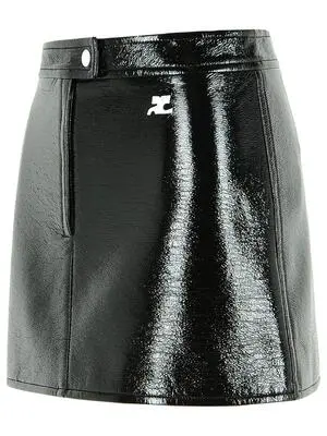 COURREGES Vinyl Mini Skirt - Black