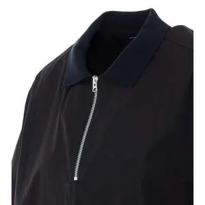 Sacai Half Zip Polo - Black