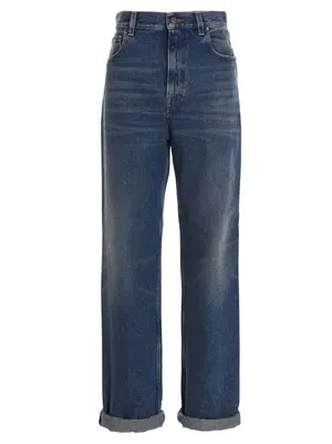 GOLDEN GOOSE Kim Straight Leg Jeans - Blue
