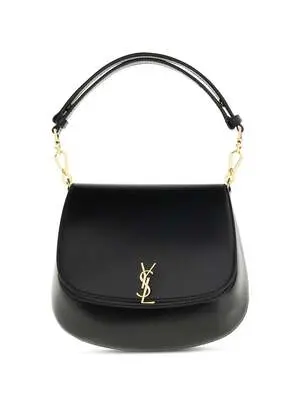 Saint Laurent Voltaire Handbag With Cassandre Motif - Black