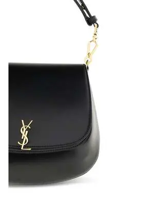 Saint Laurent Voltaire Handbag With Cassandre Motif - Black