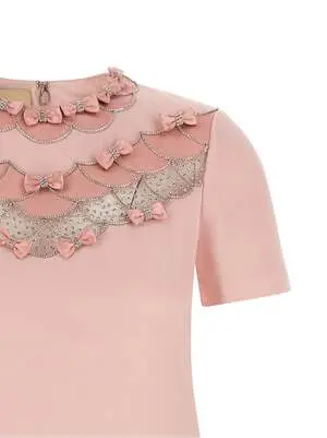 Valentino Garavani Crêpe Couture Mini Dress With Jewel Bows