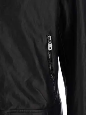 Dolce & Gabbana Leather Zip-up Jacket With Back Logo Patch - Multicolor