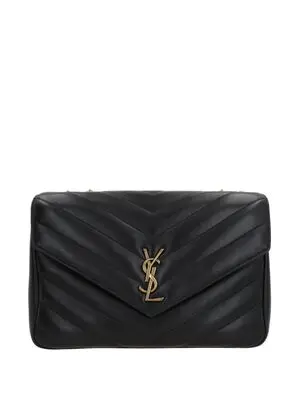 Saint Laurent Large Loulou Matelassé Lambskin Shoulder Bag - Black
