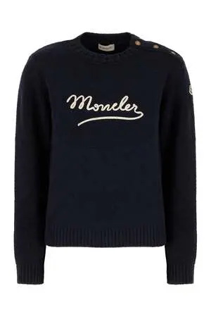 Moncler Ribbed Knitwear With Embroidered Logo