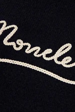 Moncler Ribbed Knitwear With Embroidered Logo