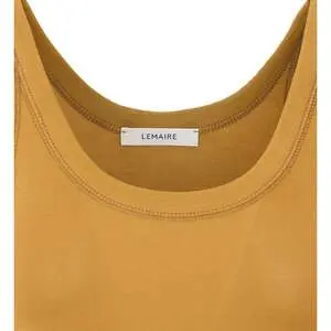 LEMAIRE Ribbed Scoop Neck Tank Top - Yellow
