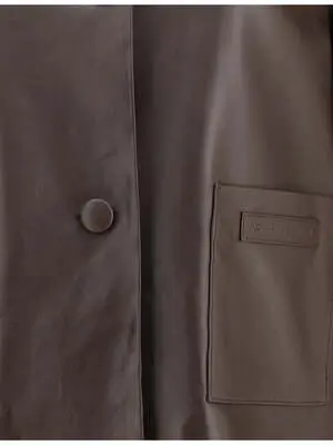 Marni Leather Jacket With Shearling Collar